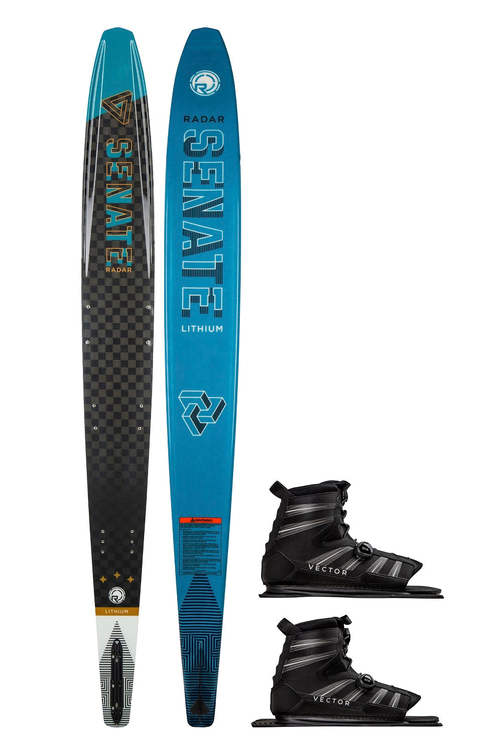 Radar Lithium Senate Waterski w/ Double Vector Boa Boot