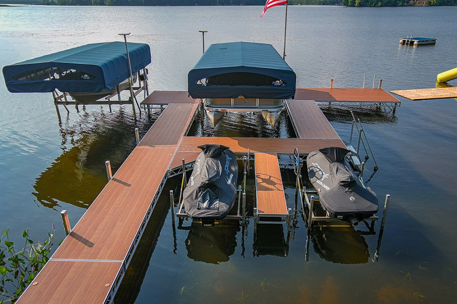 FLOE Shoreway Ramp Quick-Attach Chestnut Aluma-Grain | Wakeboss